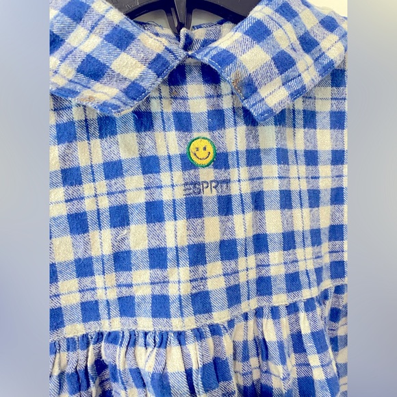 Esprit | Dresses | Espirit Vintage Girls Plaid Checkered Smiley Face ...
